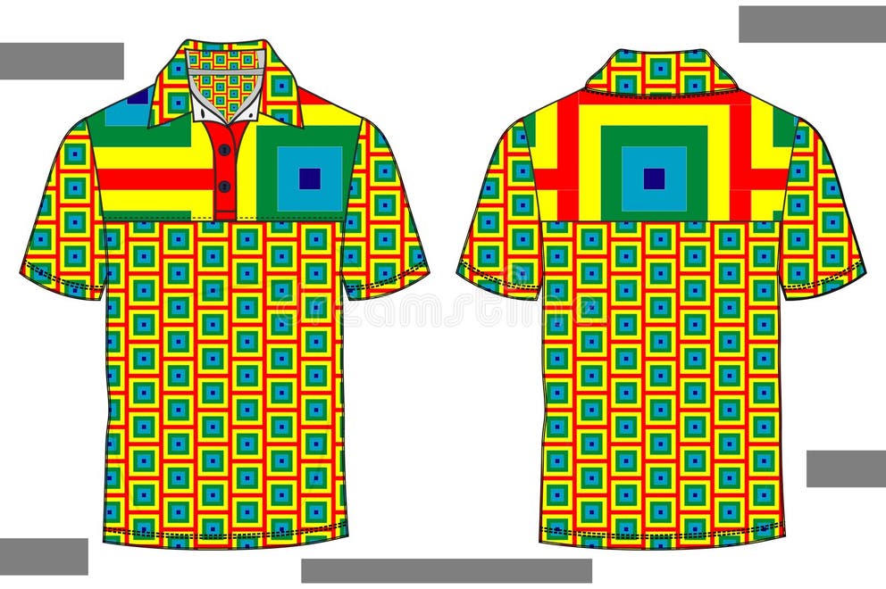 Stylish Seamless Geometric Patterns for Polo Tshirts Stock Vector ...