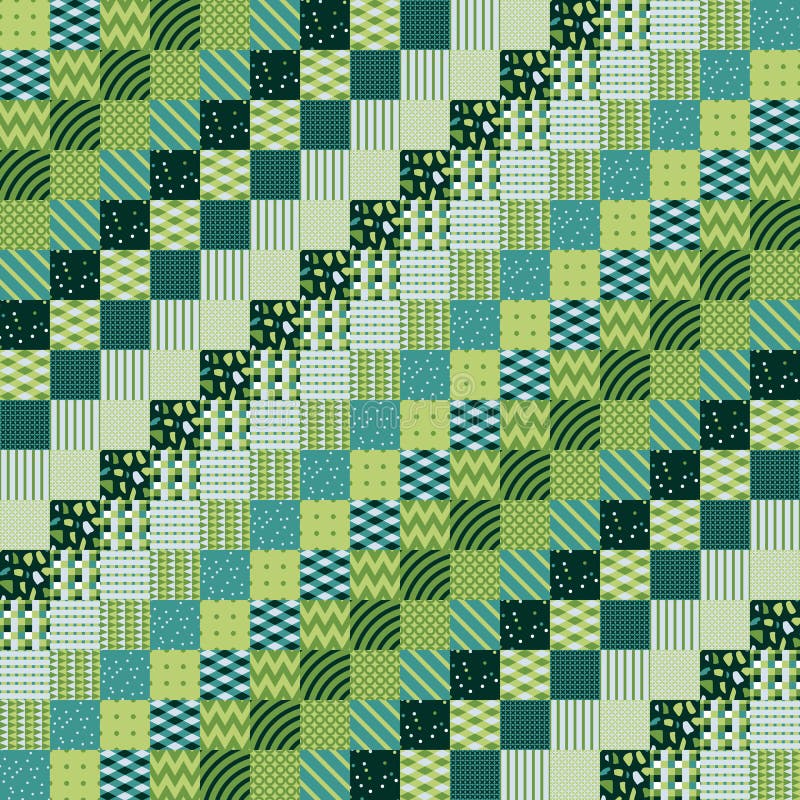 Stylish Seamless Patchwork Pattern from Diagonal Repeating Squares ...