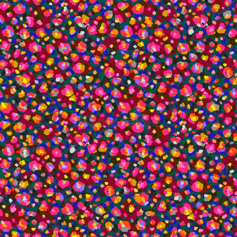 Stylish Seamless Pattern with Oval Pieces, Colorful Spotted Texture ...