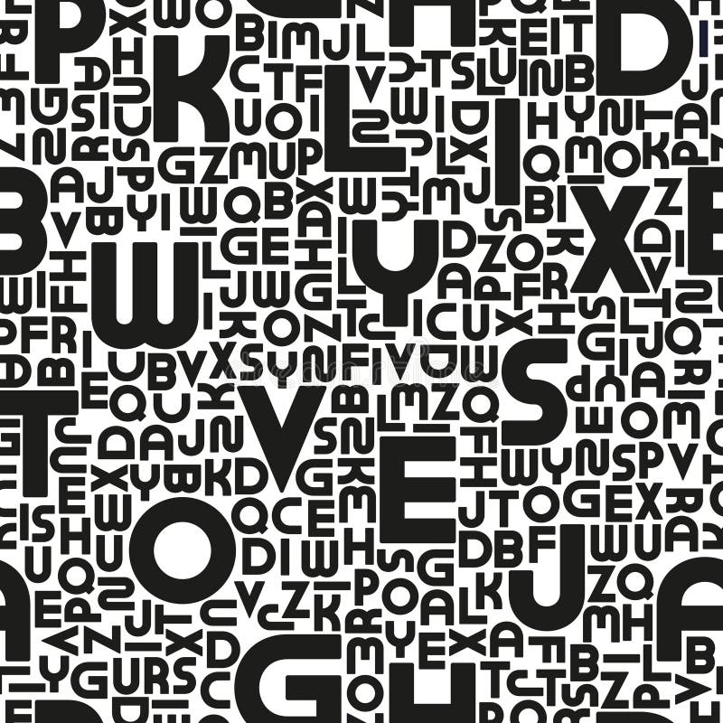 Stylish Seamless Vector Alphabet Pattern. Fashion Repeatable Black and ... Stylish Seamless Vector Alphabet Pattern. Fashion Repeatable Black and ...