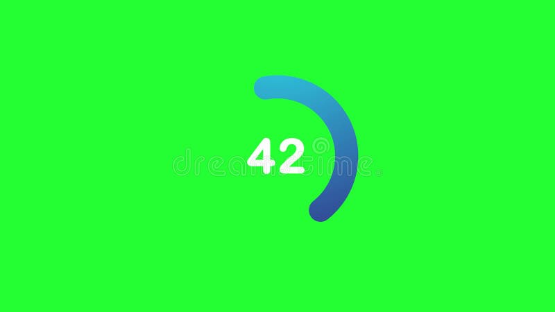 Stylish 30 Seconds Green and White Countdown Timer on Green Bg. Stock ...