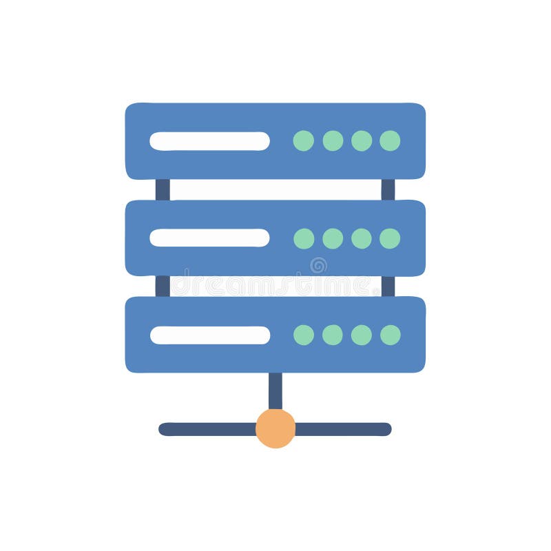 Stylish Server Icon for Cloud Services Stock Illustration ...