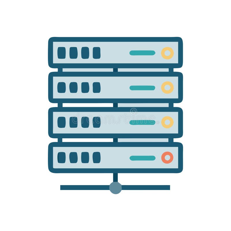 Stylish Server Rack Icon Design Stock Vector - Illustration of ...