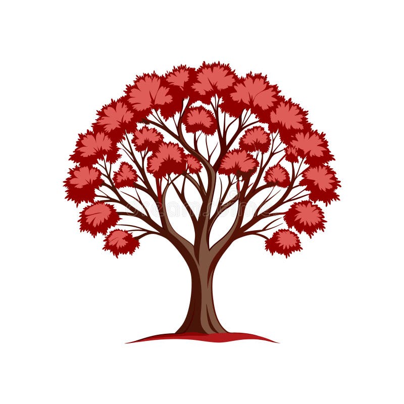 Stylish Serviceberry Tree Design Stock Illustration - Illustration of ...