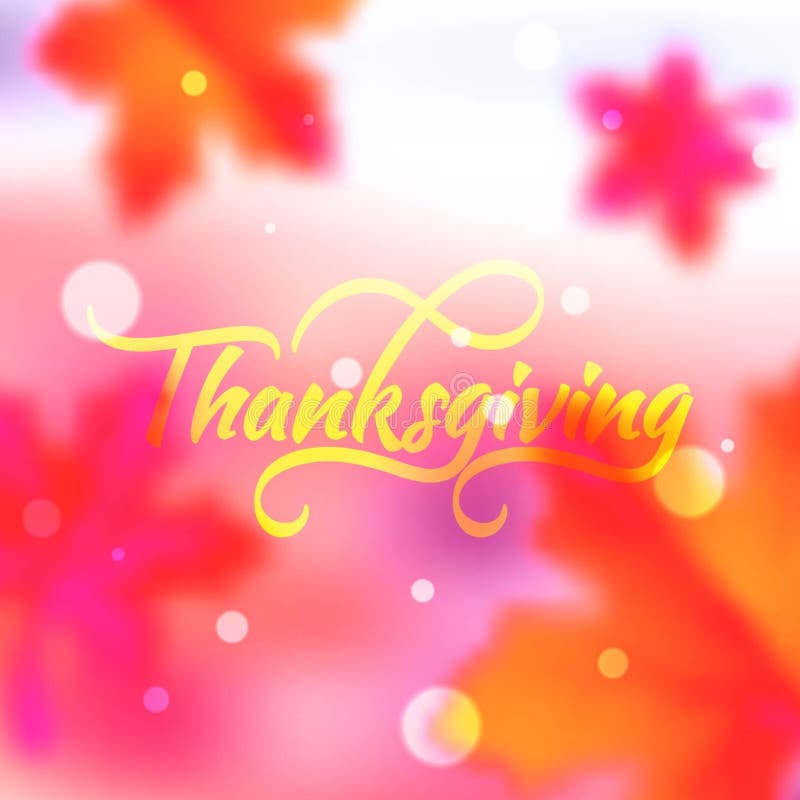 Stylish Shiny Text Thanksgiving on Blured Background. Poster or Banner ...