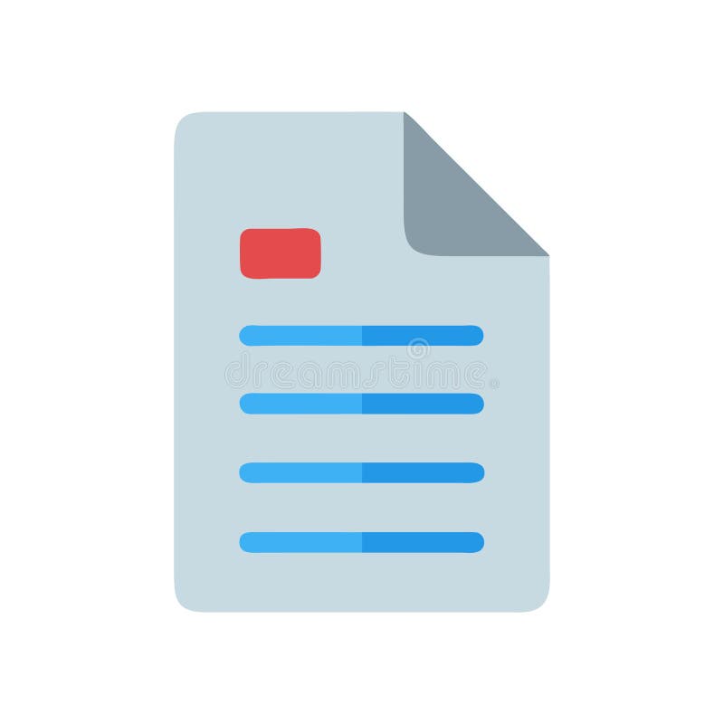 Stylish Single Document for Paperwork Stock Illustration - Illustration ...