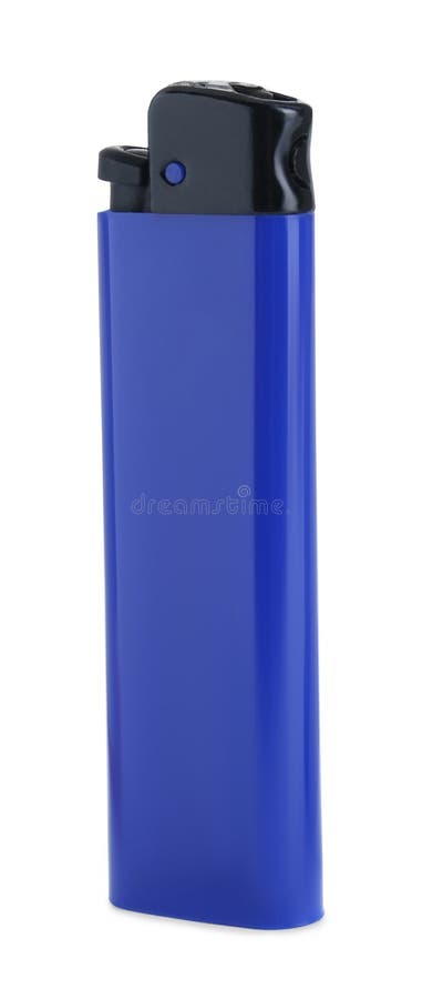 Stylish Small Pocket Lighter Isolated on White Stock Photo - Image of ...