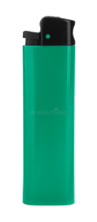 Stylish Small Pocket Lighter Isolated on White Stock Photo - Image of ...