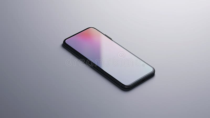 Stylish smartphone mockup stock illustration. Illustration of cell ...