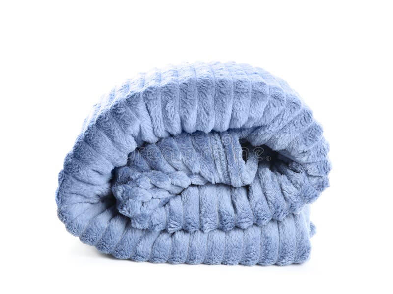 Stylish Soft Blue Plaid on White Background Stock Photo - Image of ...