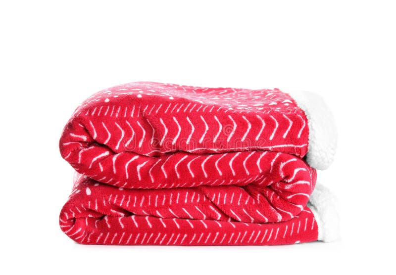 Stylish Soft Red Plaid on White Background Stock Image - Image of ...