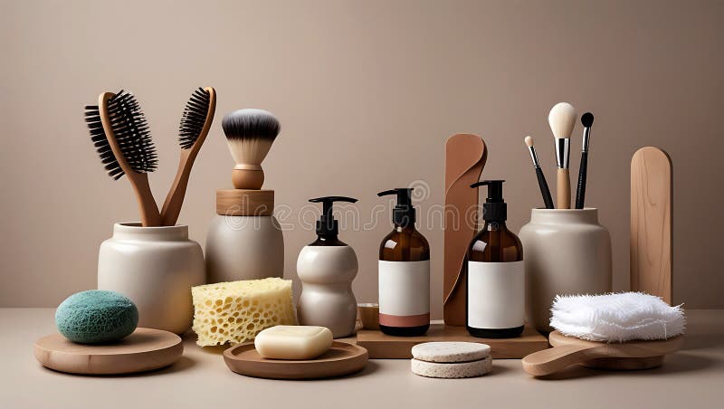Stylish Spa and Beauty Essentials Display Stock Illustration ...