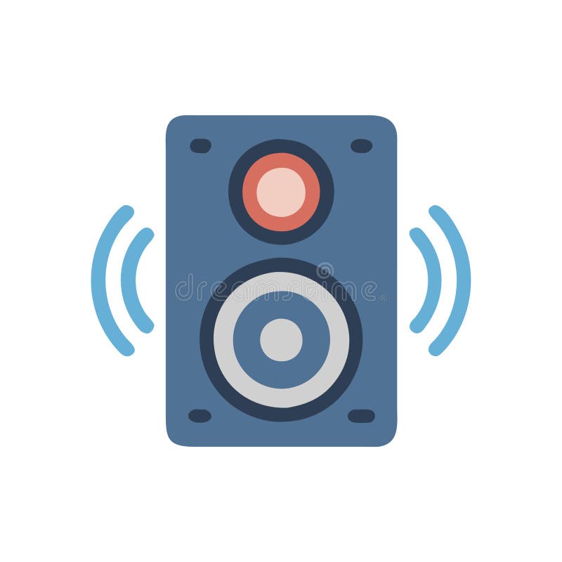Stylish Speaker Icon for Home Theater Stock Vector - Illustration of ...