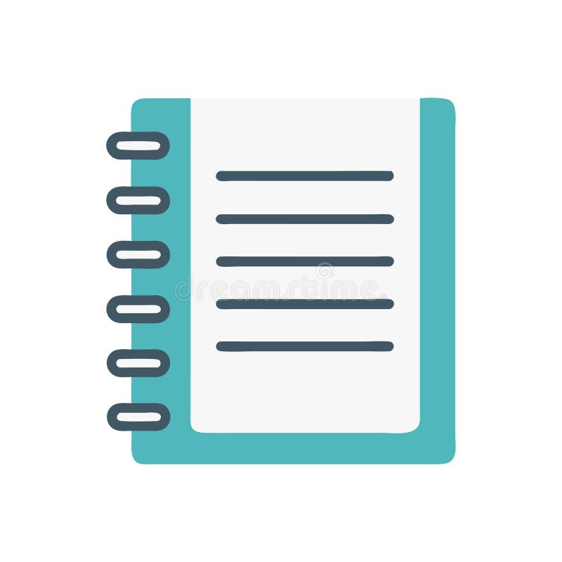 Stylish Spiral Notebook for Notes Stock Vector - Illustration of ...