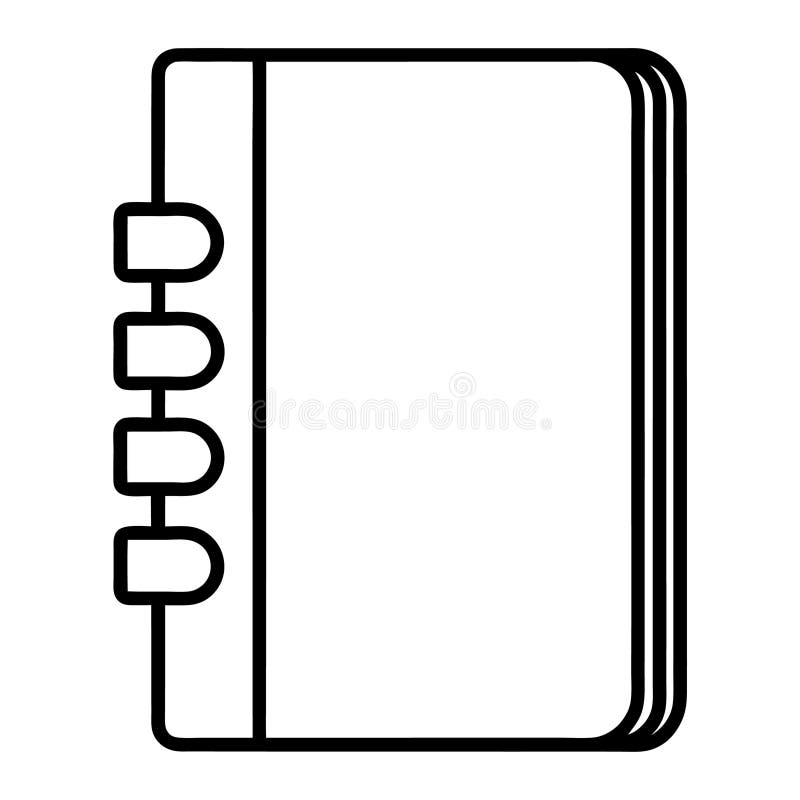 Stylish Spiral Notebook Outline Vector for Creative and Professional ...