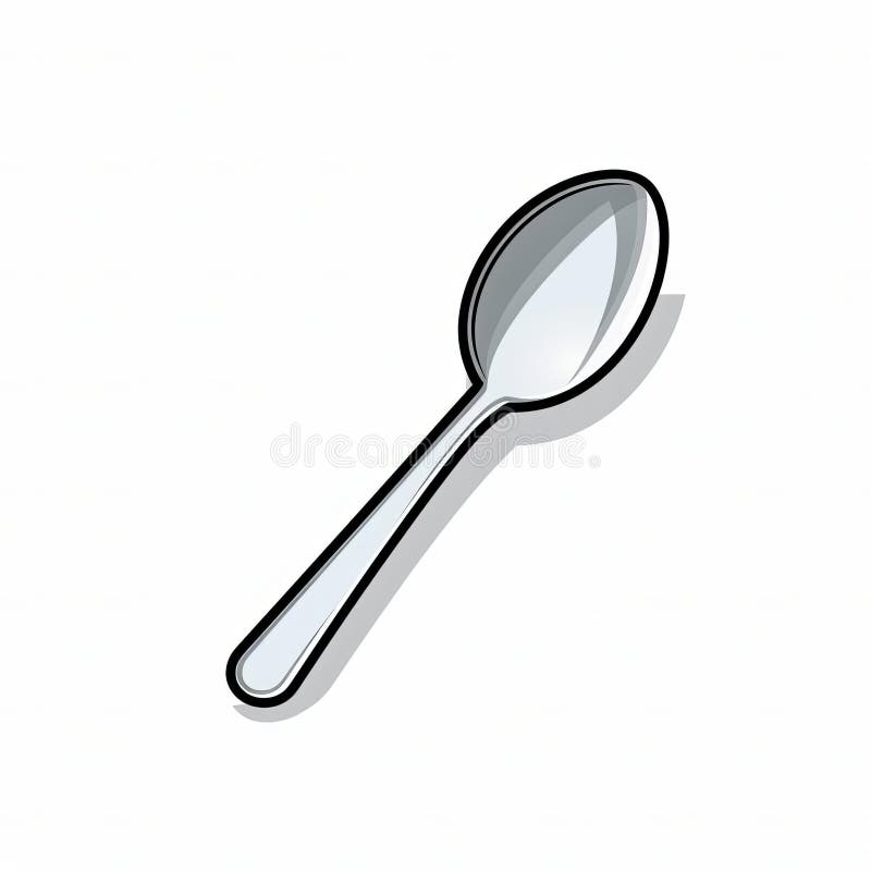 Stylish Spoon Icon - Simple, Bold, and Graphic Stock Illustration ...