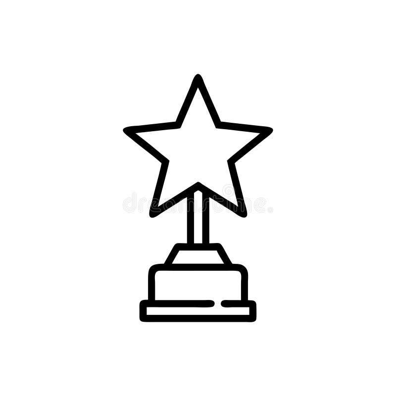 Stylish Star Trophy for Competitions Stock Vector - Illustration of ...