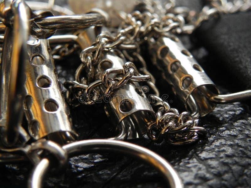 Stylish steel chain belt stock image. Image of beautiful - 18081927