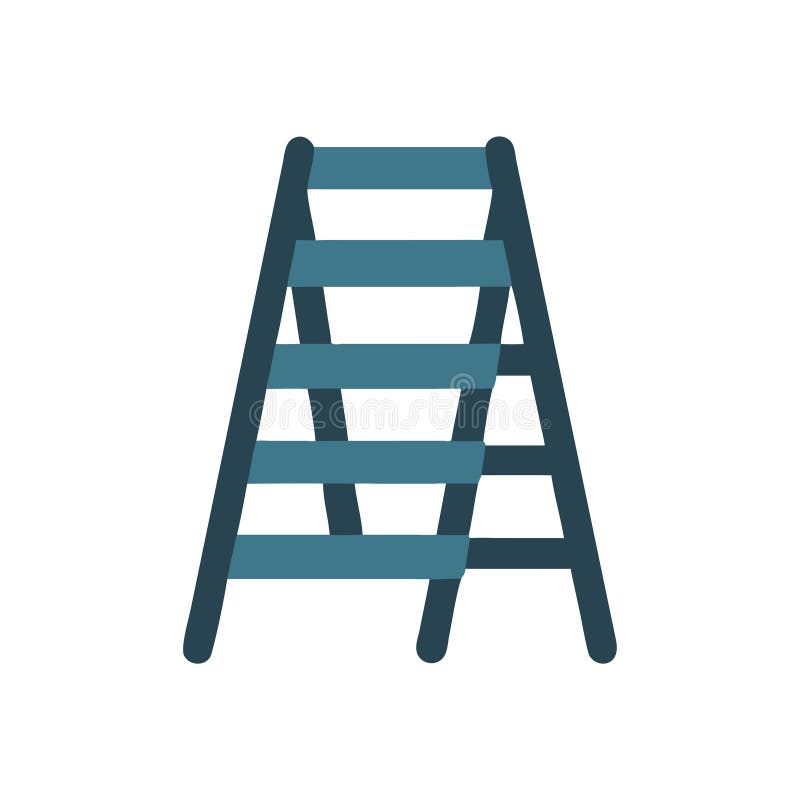 Stylish Step Ladder Design for Modern Homes Stock Illustration ...