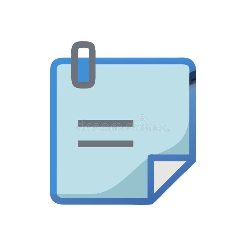 Stylish Sticky Note Design stock vector. Illustration of tools - 351943792