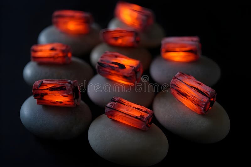 Stylish Stone Fire Pit for Contemporary Spaces Stock Illustration - Illustration of garden ...