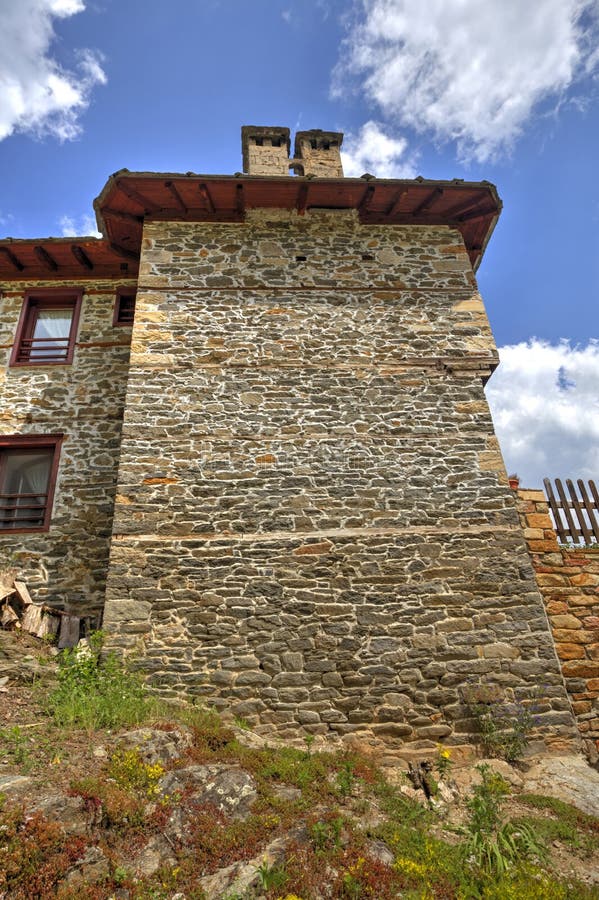 Stylish stone house stock photo. Image of green, construction - 43639724