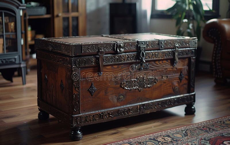 Stylish Storage Chest Designs -Generative Ai Stock Photo - Image of ...