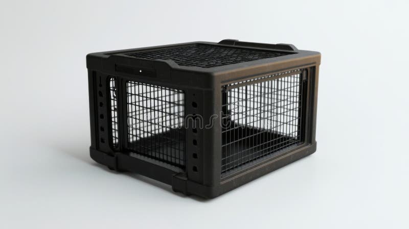 A Versatile Black Storage Crate with a Mesh Design. Perfect for ...