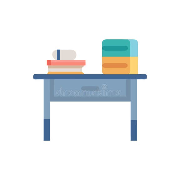 Stylish Study Desk Graphic Icon Stock Photo - Illustration of concept ...