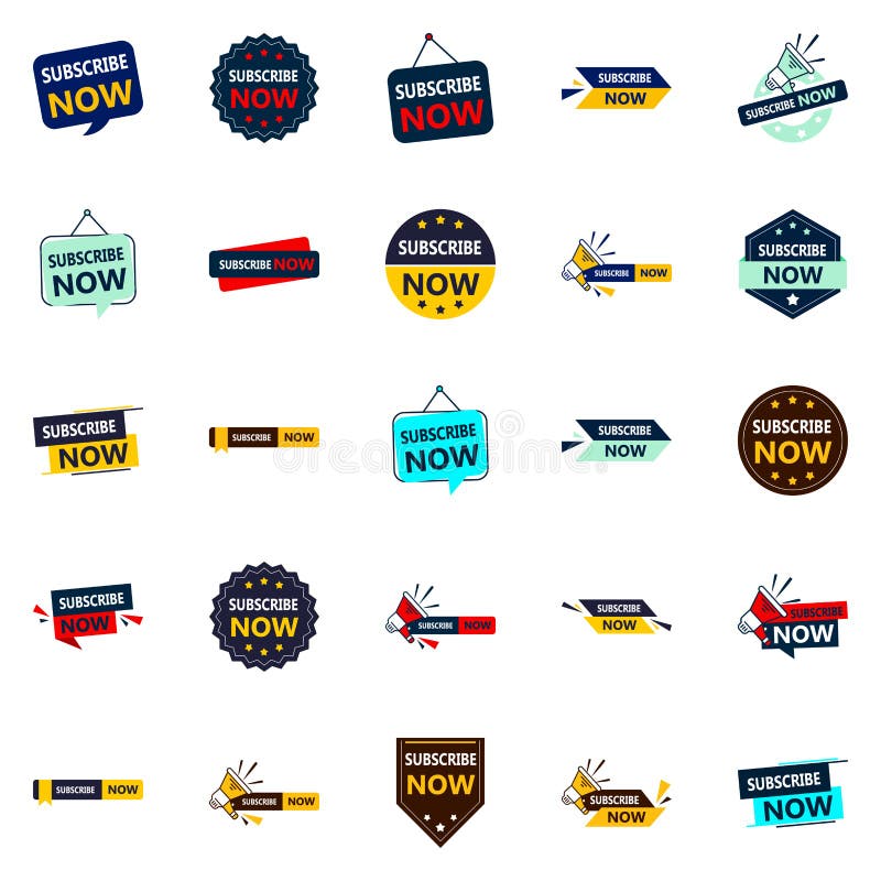 25 Stylish Subscribe Now Banners for E-Commerce and Online Stores Stock ...