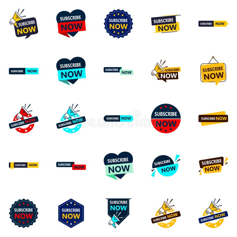 25 Stylish Subscribe Now Banners for E-Commerce and Online Stores Stock ...