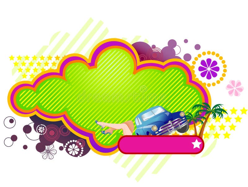 Stylish summer banner stock vector. Illustration of culture - 55197151