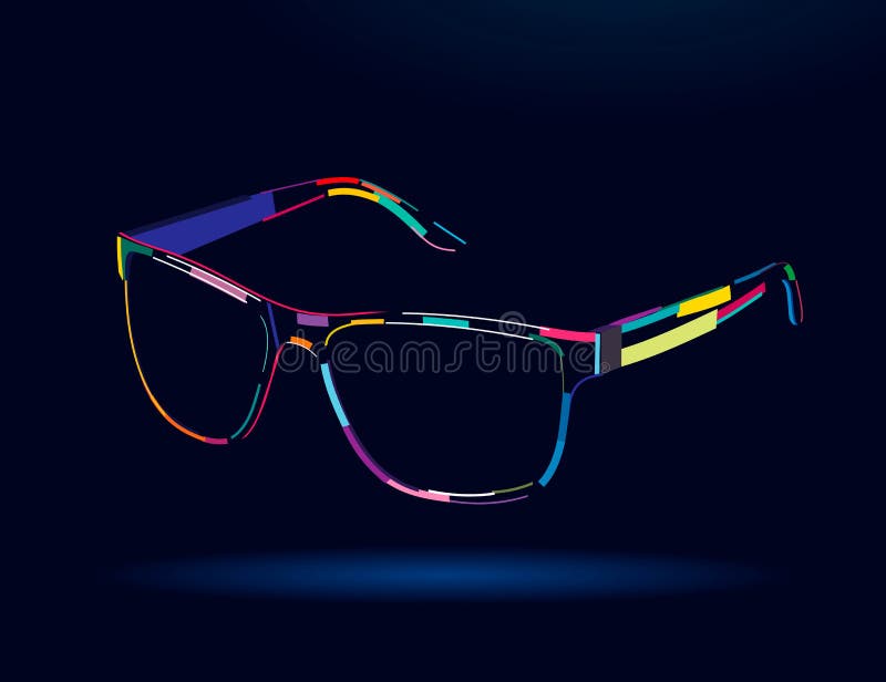 Stylish Sunglasses, Abstract, Colorful Drawing, Digital Graphics Stock ...