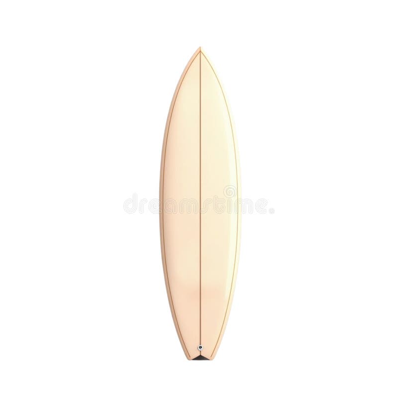 Stylish Surfboard in Beige and Brown Tones Isolated on a Solid ...