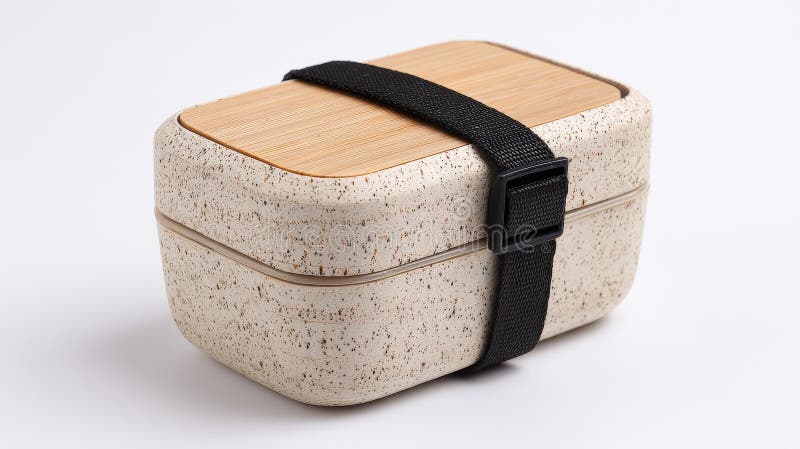 Eco-Friendly Bento Box with Strap Stock Illustration - Illustration of ...