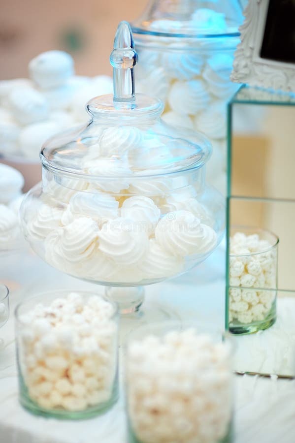 Stylish Sweet Table for Wedding Party Stock Image - Image of elegant ...