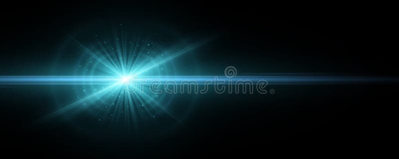 Stylish Tech Blue Light Effect Isolated on a Dark Background. Vector ...