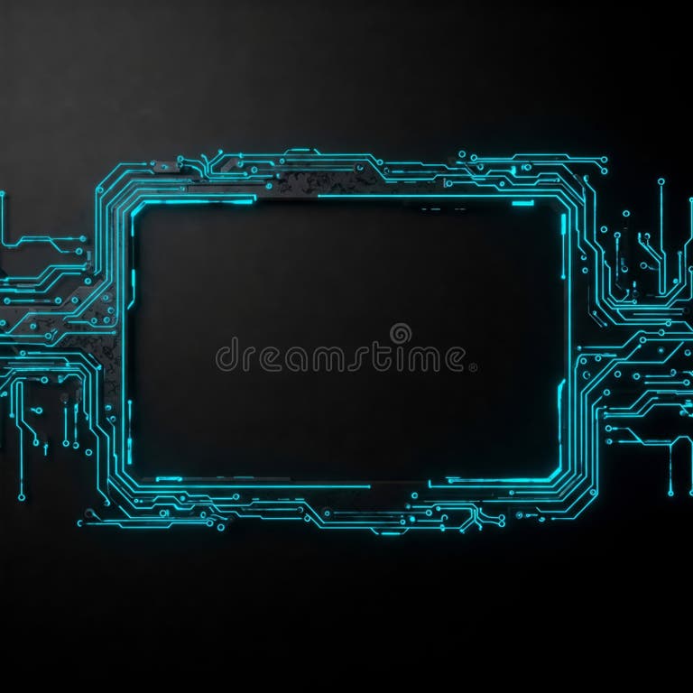 High-Tech LED Circuit Frame Stock Illustration - Illustration of ...