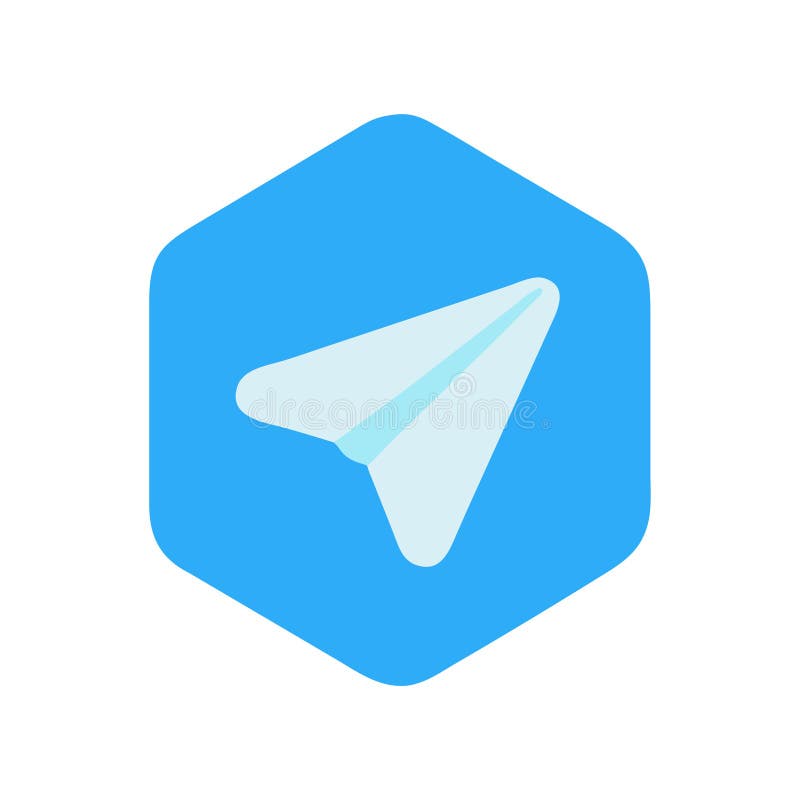 Stylish Telegram Icon for Modern Messaging Stock Vector - Illustration ...