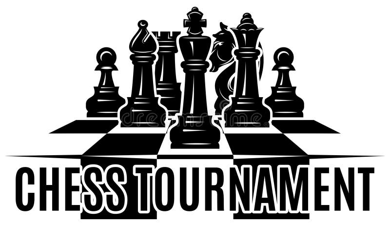 Stylish Template for Design from Chess Placed on a Board. Set of ...