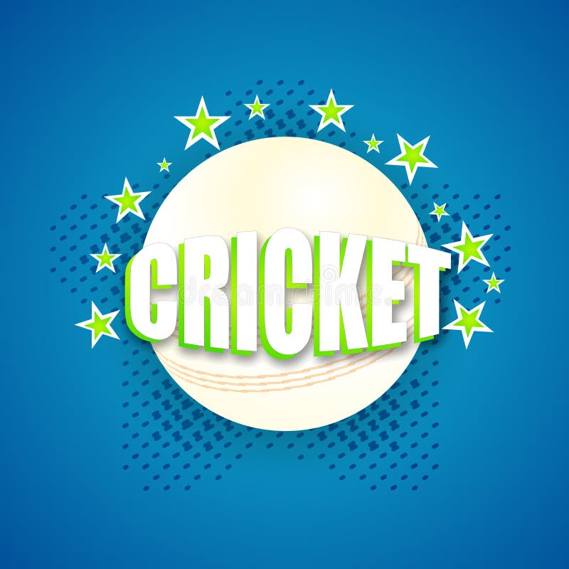 Stylish Text with Ball for Cricket. Stock Illustration - Illustration ...
