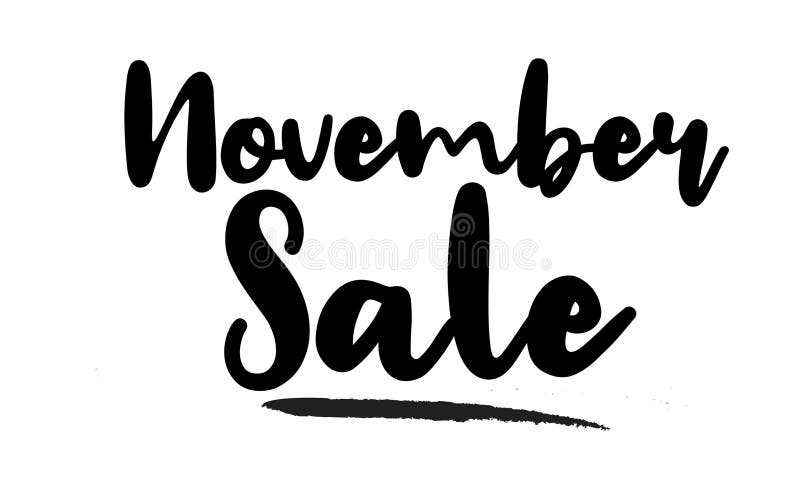 November Sale Stylish Text Typography Lettering Phrase Vector Design ...