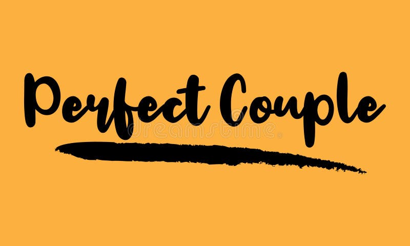 Perfect Couple Stylish Text Typography Lettering Phrase Vector Design ...