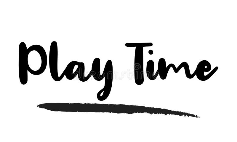 Play Time Stylish Text Typography Lettering Phrase Vector Design Stock ...