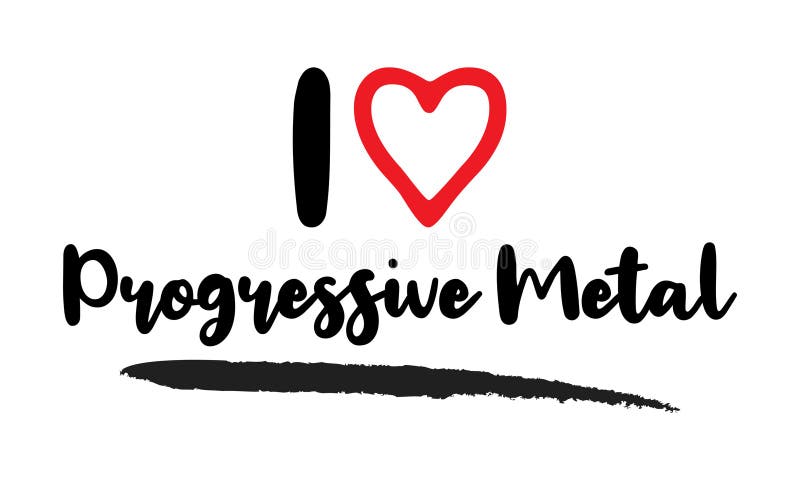 Progressive Metal Stylish Text Typography Lettering Phrase Vector ...