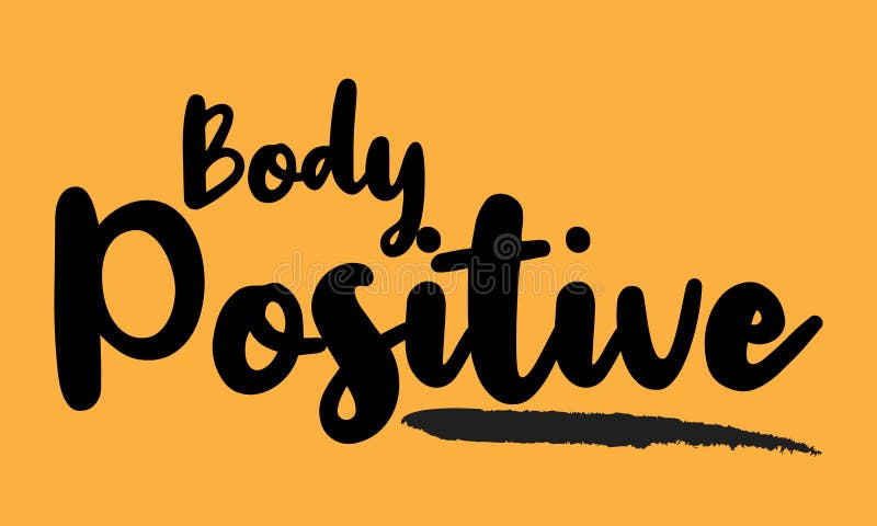 Body Positive Stylish Text Typography Lettering Phrase Vector Design ...