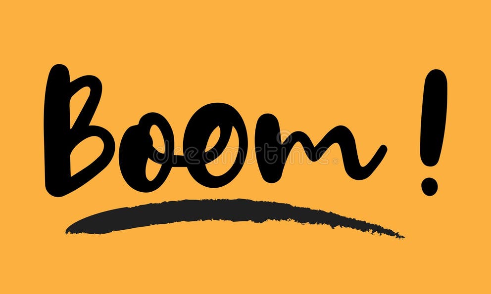 Boom Stylish Text Typography Lettering Phrase Vector Design Stock ...