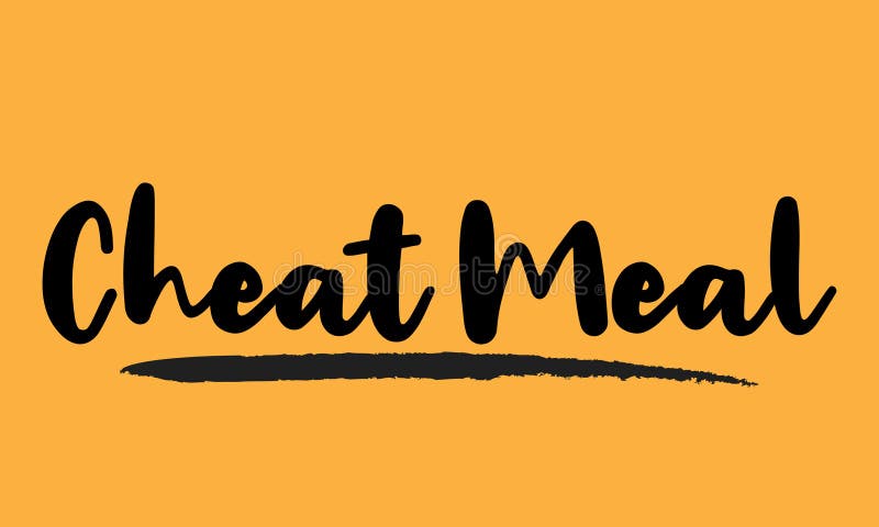 Cheat Meal Stylish Text Typography Lettering Phrase Vector Design Stock ...