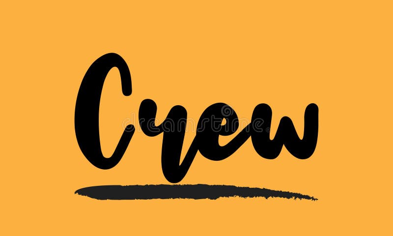 Crew Stylish Text Typography Lettering Phrase Vector Design Stock ...