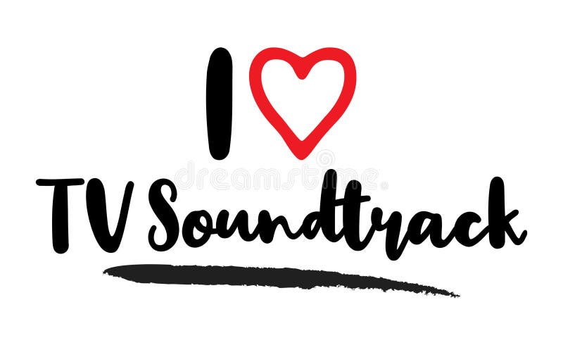 TV Soundtrack Stylish Text Typography Lettering Phrase Vector Design ...